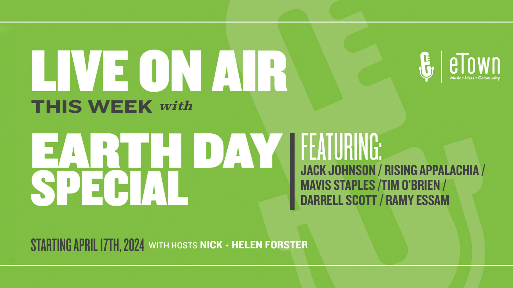 Previously on eTown: Earth Day Special - eTown